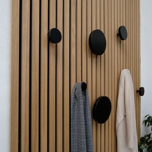 Round Acoustic Panel Hook, Black Coat Hooks for Acoustic Panel, Aku ...