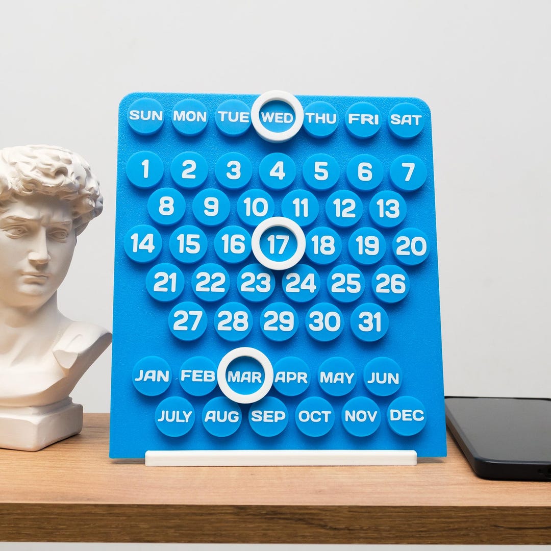 Perpetual Calendar, Manual Date Tracker, Home Office Gadget - Etsy