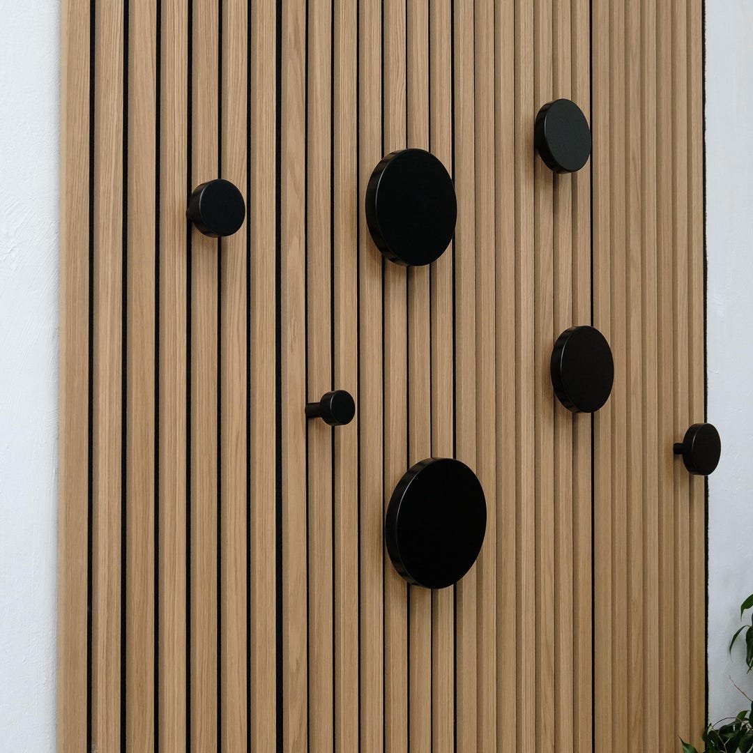 Round Acoustic Panel Hook, Black Coat Hooks for Acoustic Panel, Aku ...
