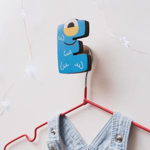 Acoustic Panel Wooden Kids Name Hooks – Personalized Wood Hook for Kids ...