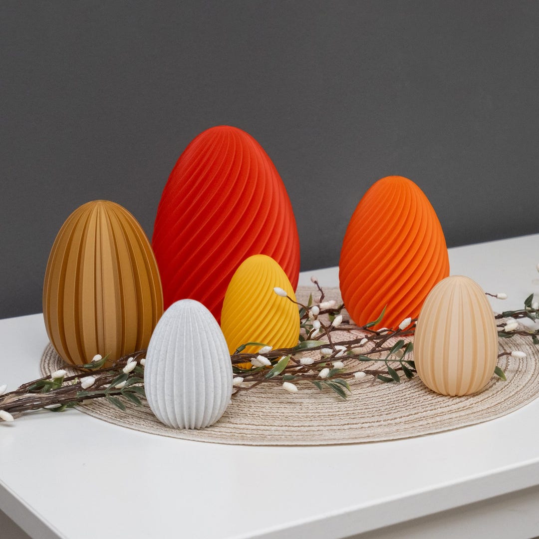 Colorful 3d-printed Easter Eggs Hunt, Spring Celebration Eggs, Digitally Crafted Eggs, Modern ...