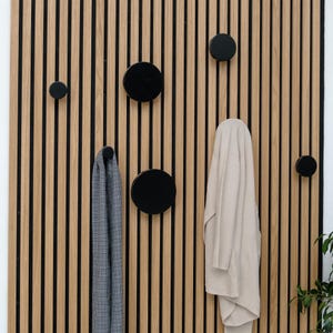 Round Acoustic Panel Hook, Black Coat Hooks for Acoustic Panel, Aku ...