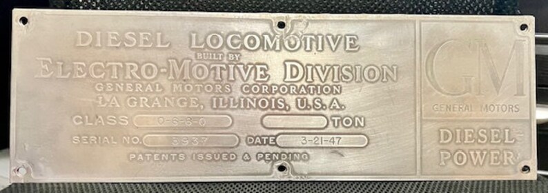 Vintage General Motors Electro-motive Division Locomotive Diesel Engine ...
