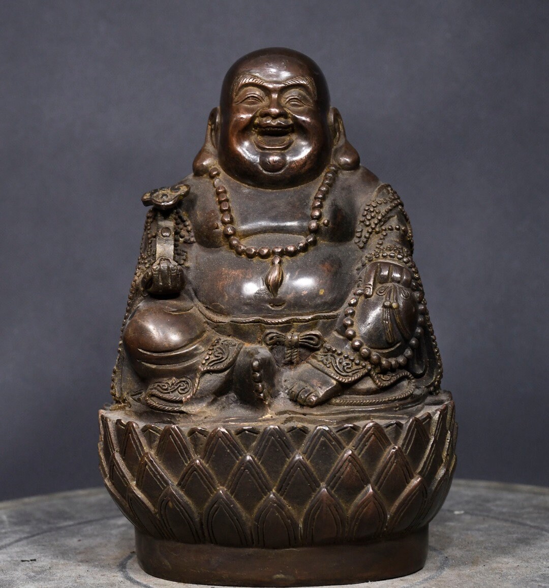 Antique Copper Buddha Statue Rare Maitreya Buddha Figurine Highly ...