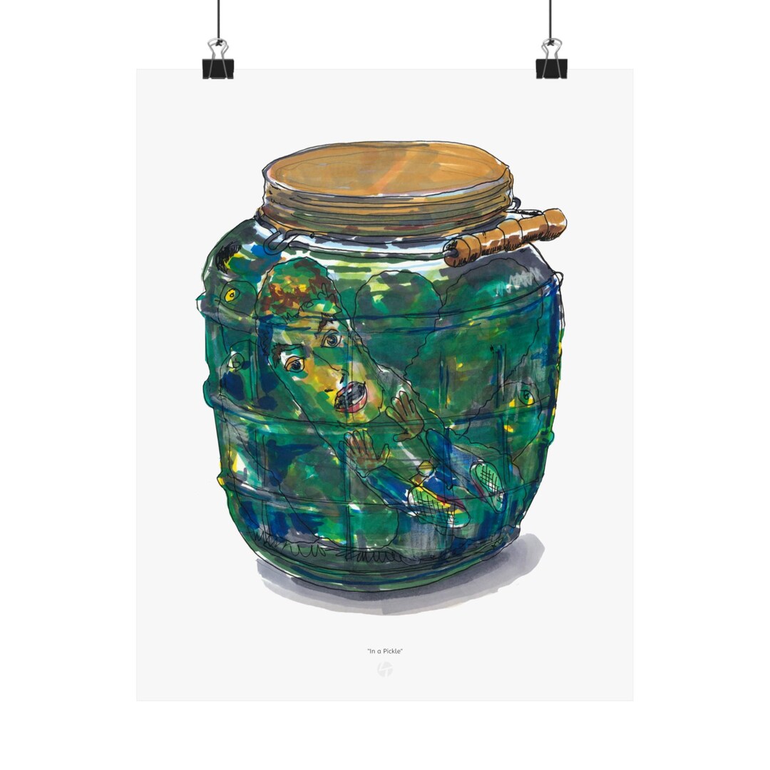 In a Pickle: Matte Vertical Poster - Etsy
