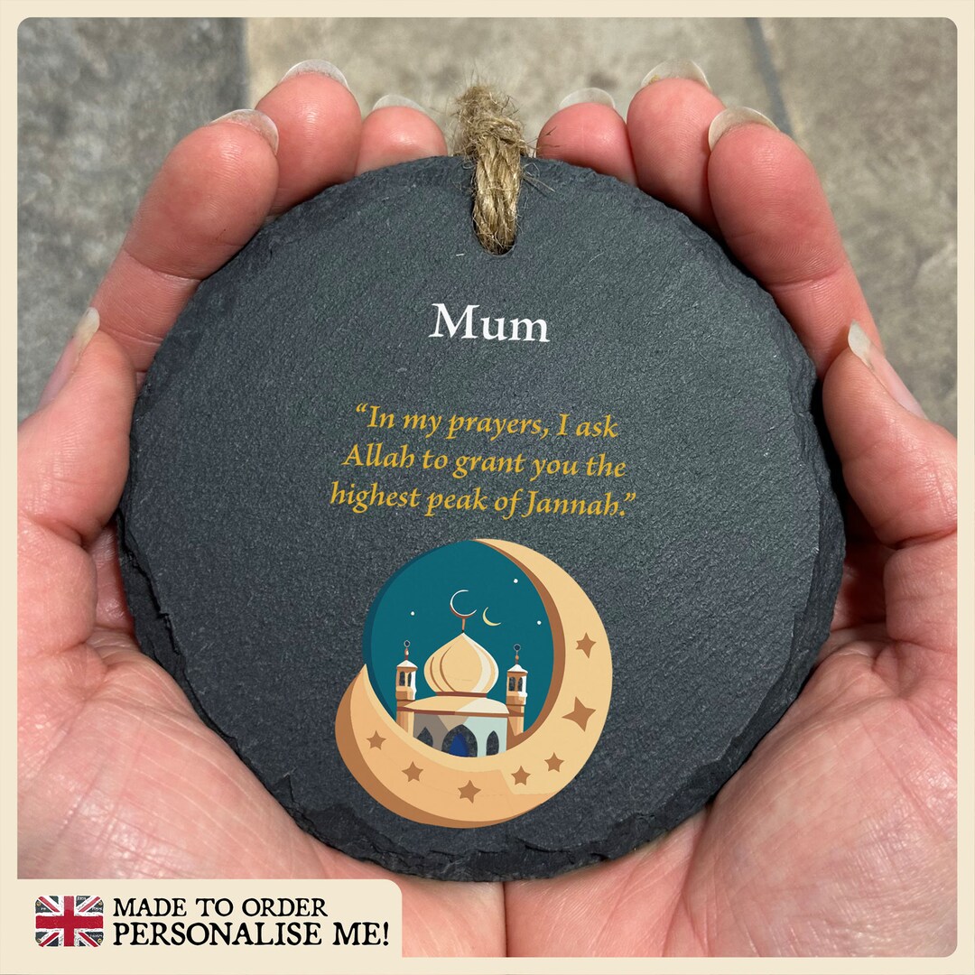 Slate Islamic Headstone Beautiful Muslim Mosque Memorial Crescent Moon ...