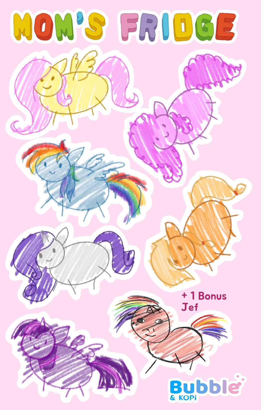 Little Pony Sticker Sheet - Etsy