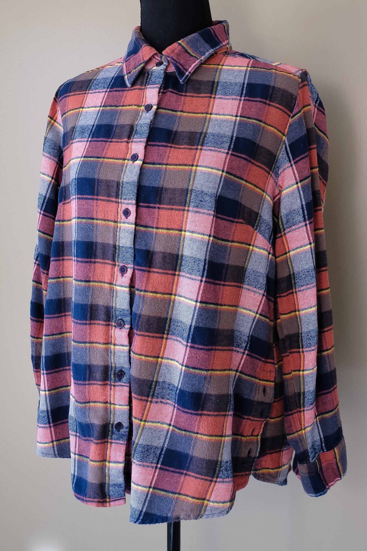 Prince and the Revolution Upcycled Lightweight Flannel US Womens Large ...