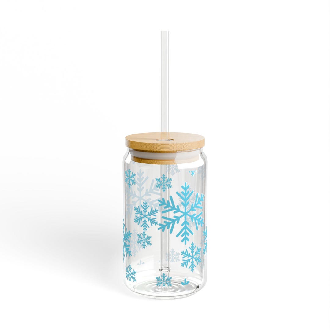 Snowflake Glass Drinking Cup - Etsy
