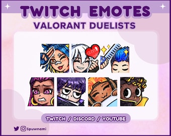 Valorant Emote Bundle | DUELISTS | Twitch, Discord, Youtube - Etsy