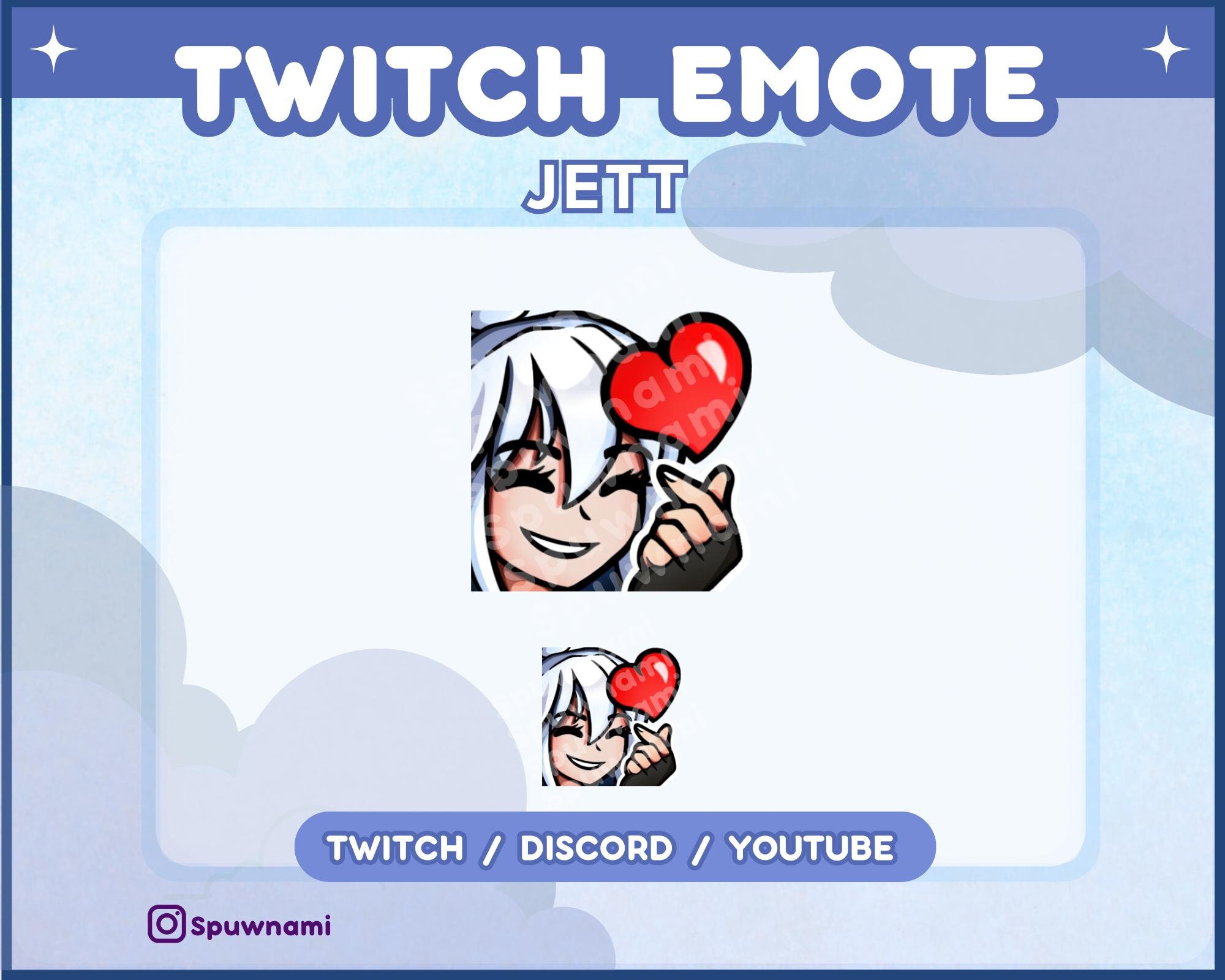 Valorant Jett Twitch Emote Streamer Emotes Streaming Assets Valorant ...