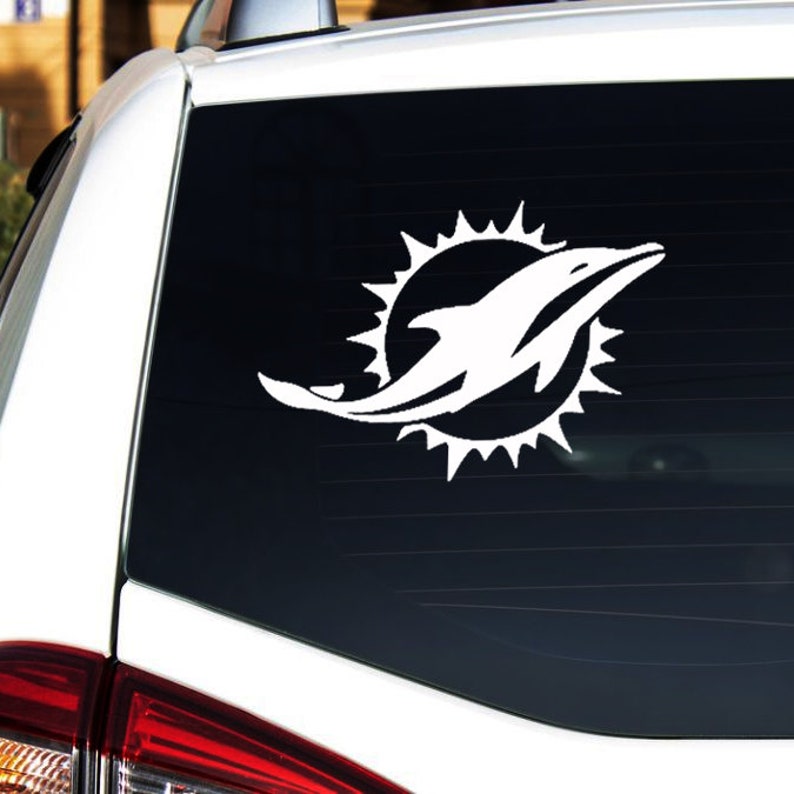 MIAMI DOLPHINS Logo Vinyl Sticker-5 Size Options-car/truck/laptop ...