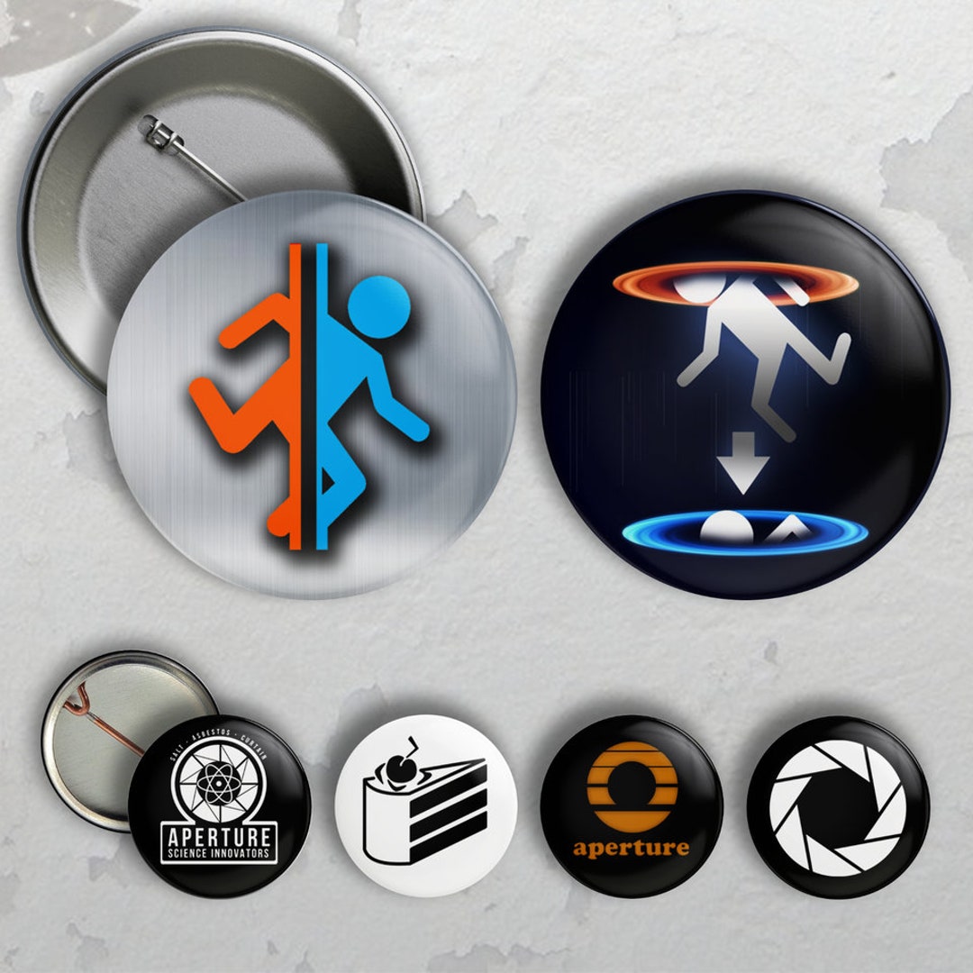 Portal / Aperture Science PIN/BUTTON SET Portal 2, Cake, Valve Software ...