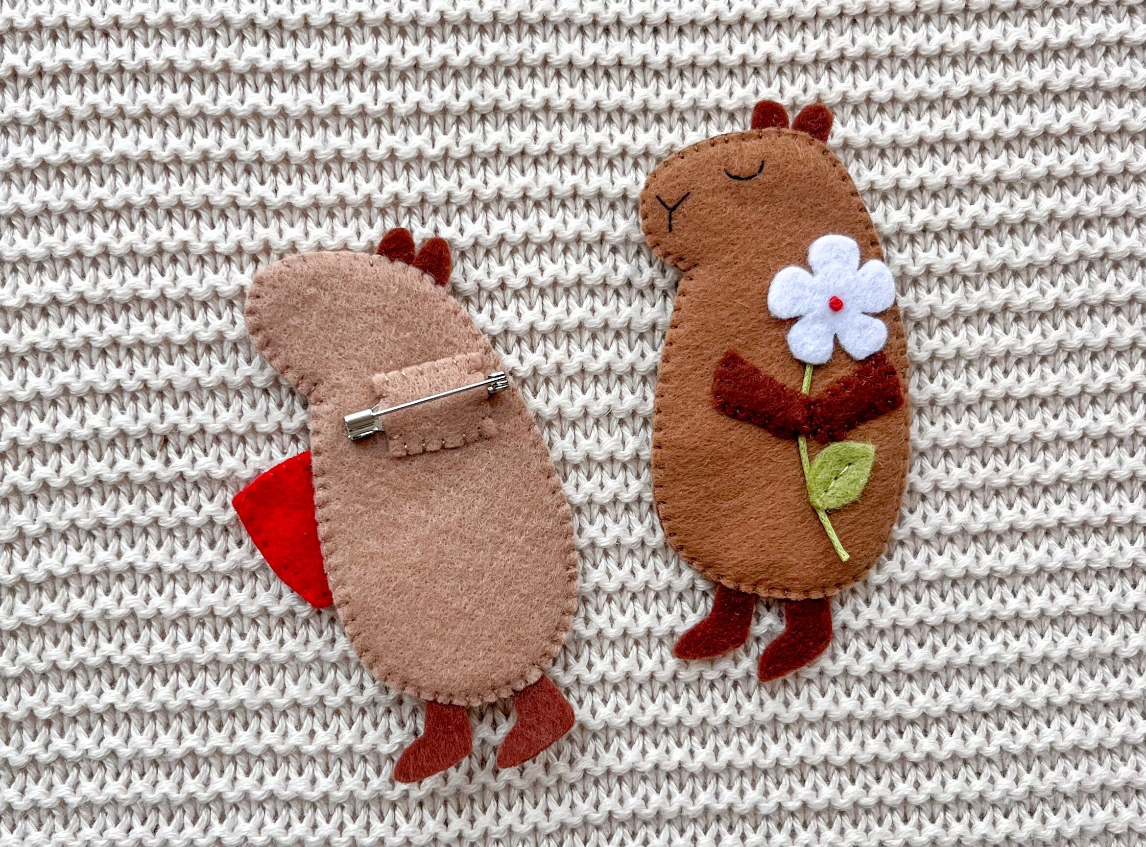 PDF DIY Tutorial Felt Capybara Brooch - Etsy
