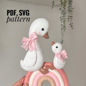Gooses Mom and Baby Felt Pattern DIY Goose Toy Pdf Pattern - Etsy