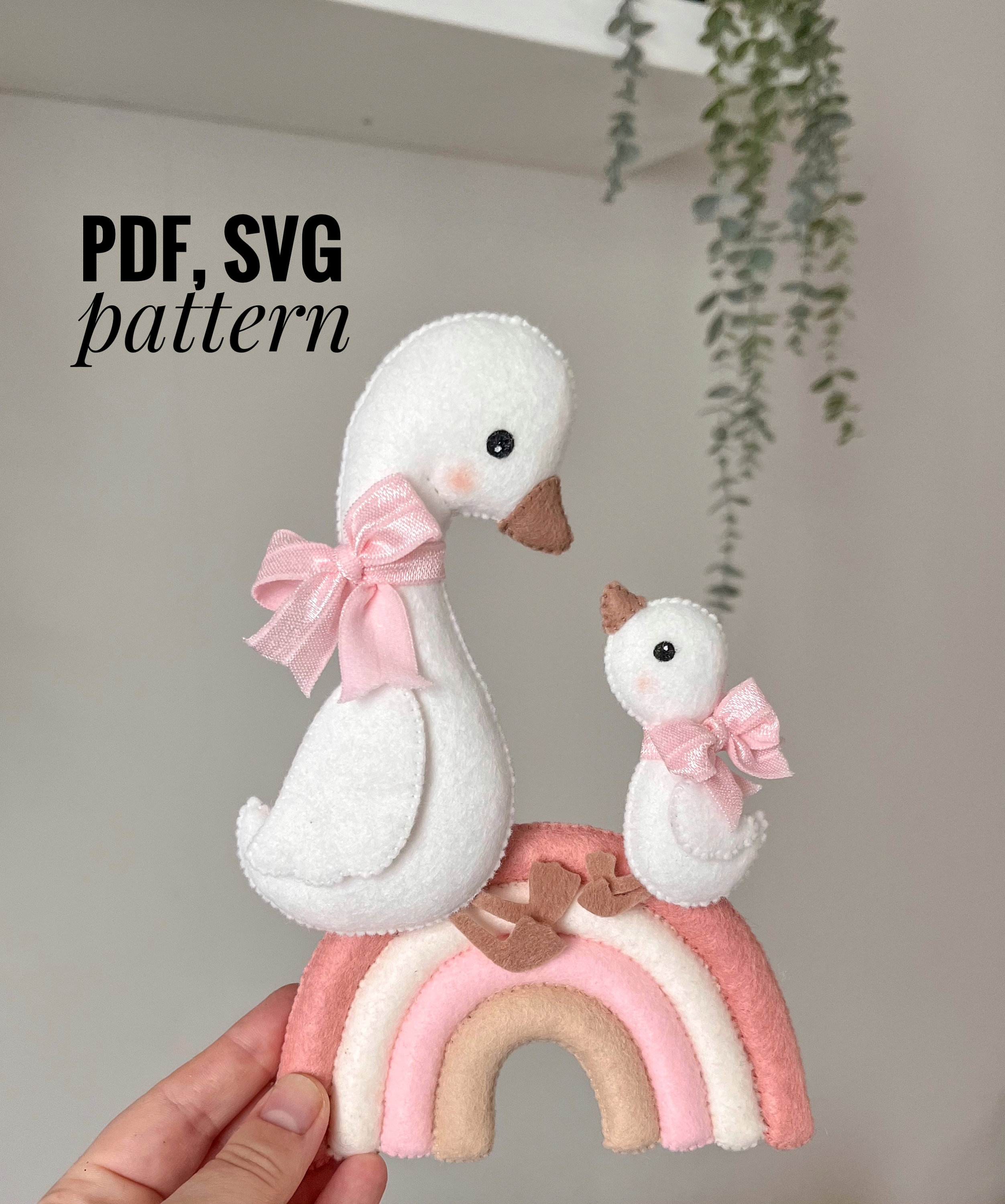Gooses Mom and Baby Felt Pattern DIY Goose Toy Pdf Pattern - Etsy