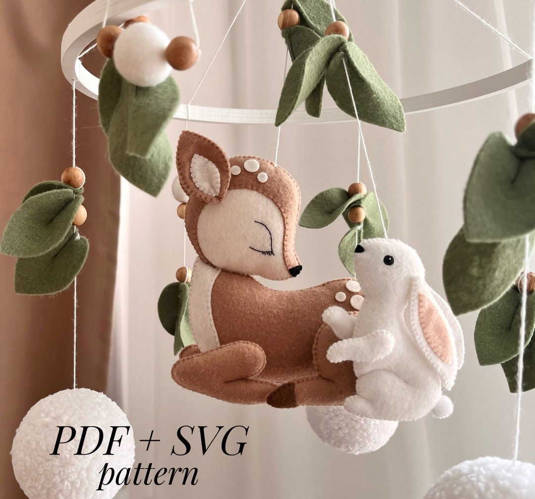 Deer and Bunny Felt Pattern DIY Deer Toy Pdf Pattern - Etsy