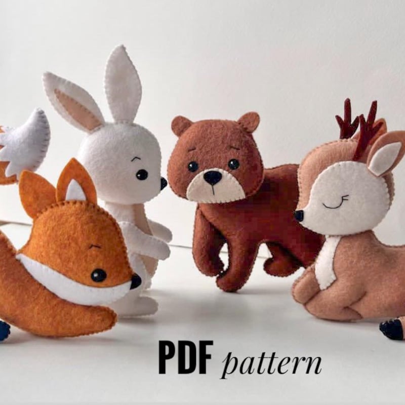 Felt Forest Animals - Etsy