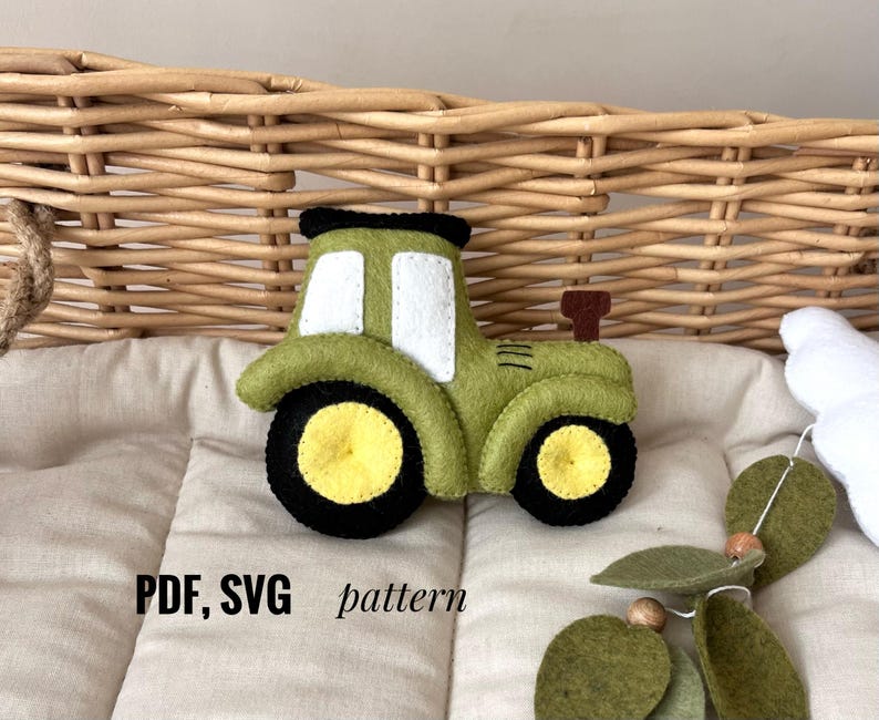Tractor Felt Pattern DIY Farmhouse Toy Pdf Pattern - Etsy