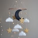 Moon Baby Mobile Crib Mobile With Moon, Stars and Clouds Felt Mobile ...