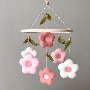 Flowers Baby Mobile Crib Mobile With Flowers Felt Mobile Flowers ...