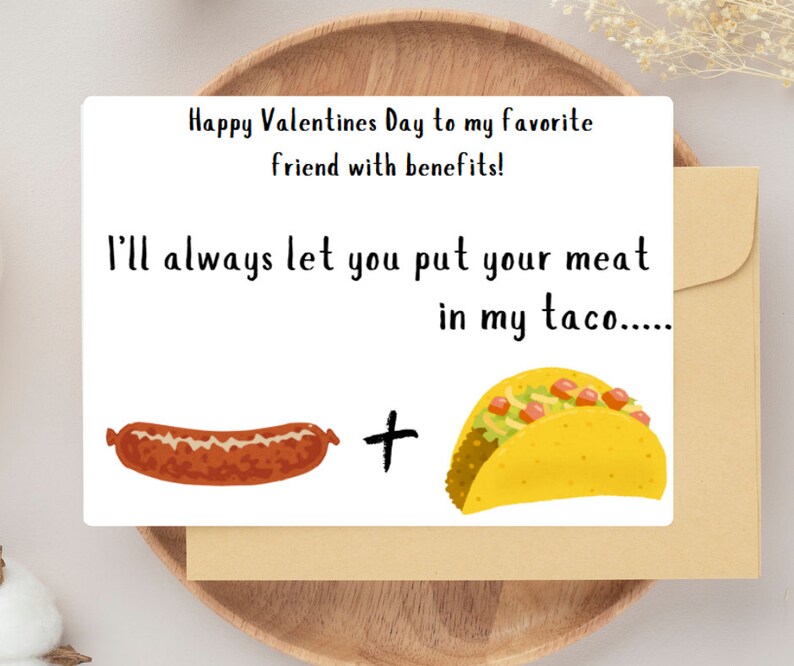 Friends With Benefits Valentines Card - Etsy