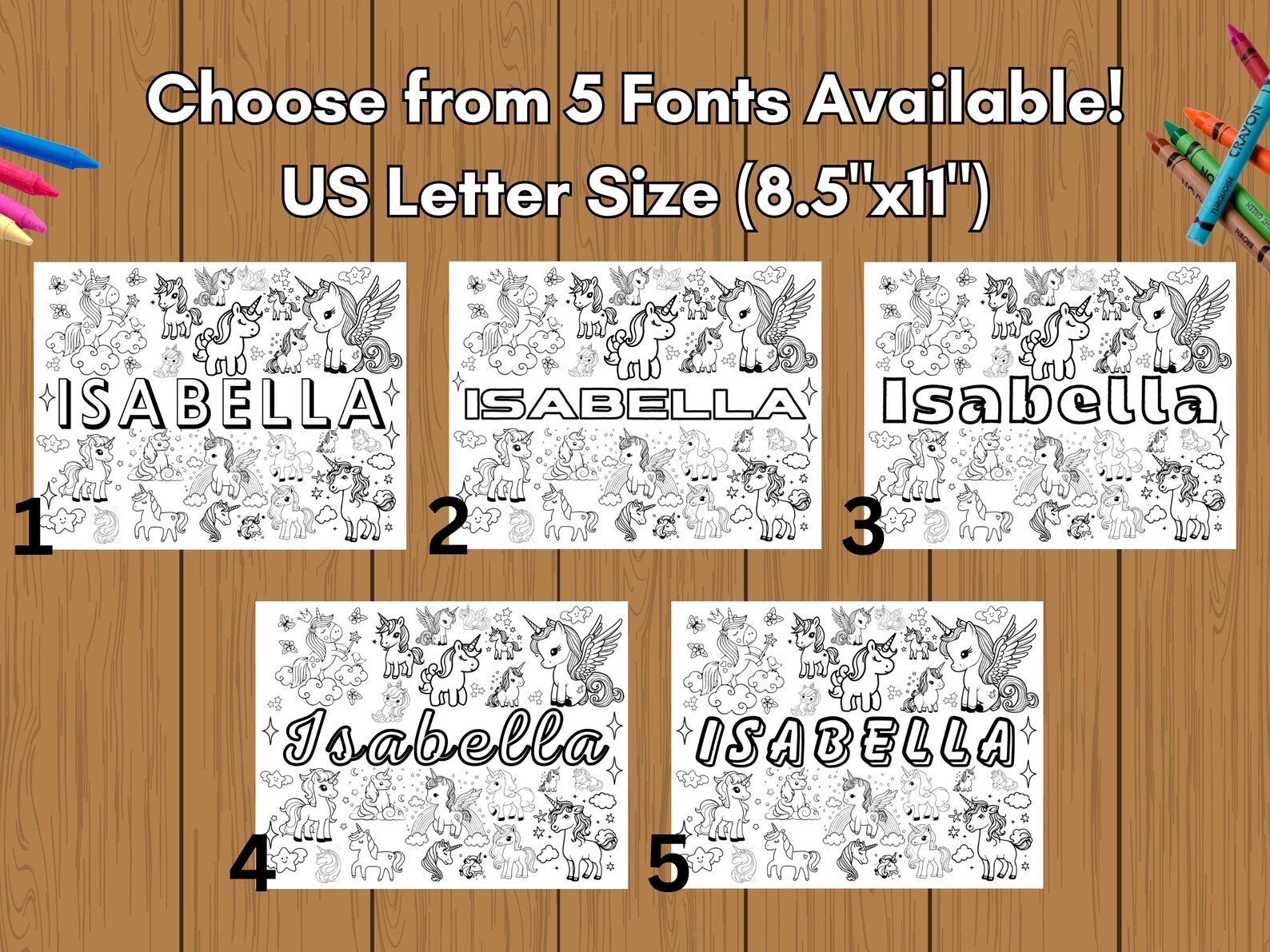 Customizable Coloring Pages for Kids Personalized Coloring Pages for ...