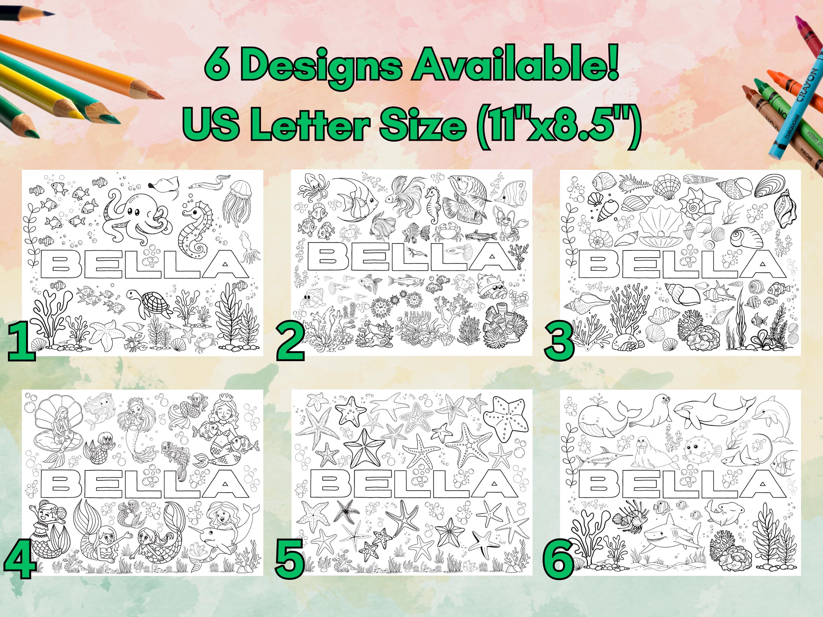 Customizable Coloring Pages for Kids Personalized Coloring Pages for ...