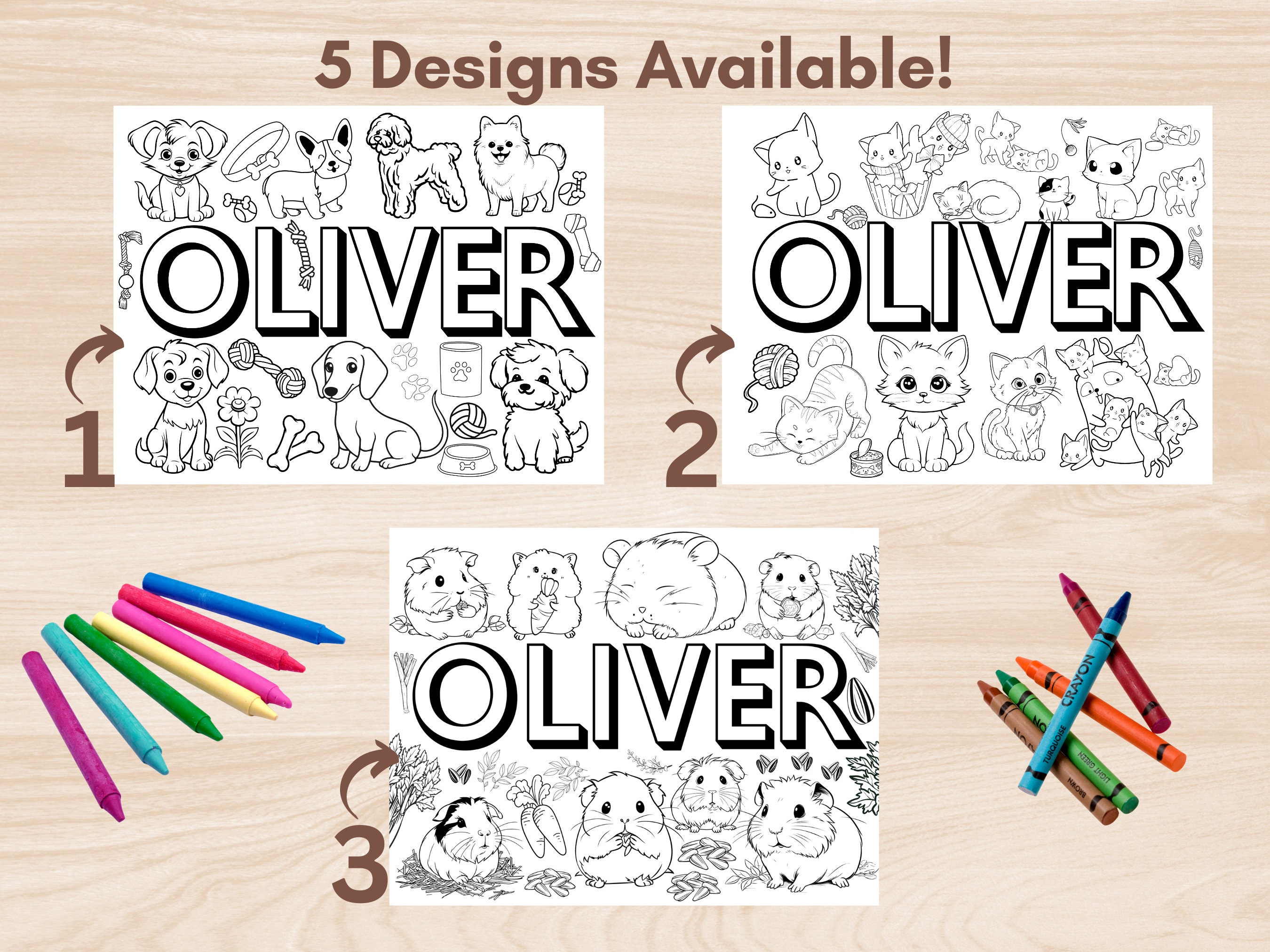 Customizable Coloring Pages for Kids Personalized Coloring Pages for ...