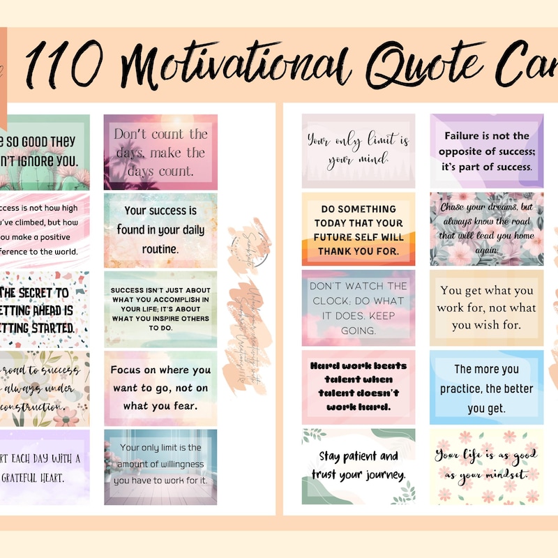 Motivational Cards - Etsy