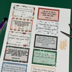 110 Christmas Bible Verse Cards, Printable Scripture (PDF) - Etsy