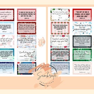 110 Christmas Bible Verse Cards, Printable Scripture (PDF) - Etsy