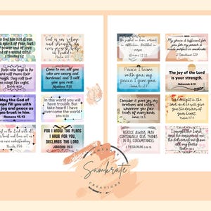 112 Printable Bible Verse Cards: Encouraging Scripture (digital ...