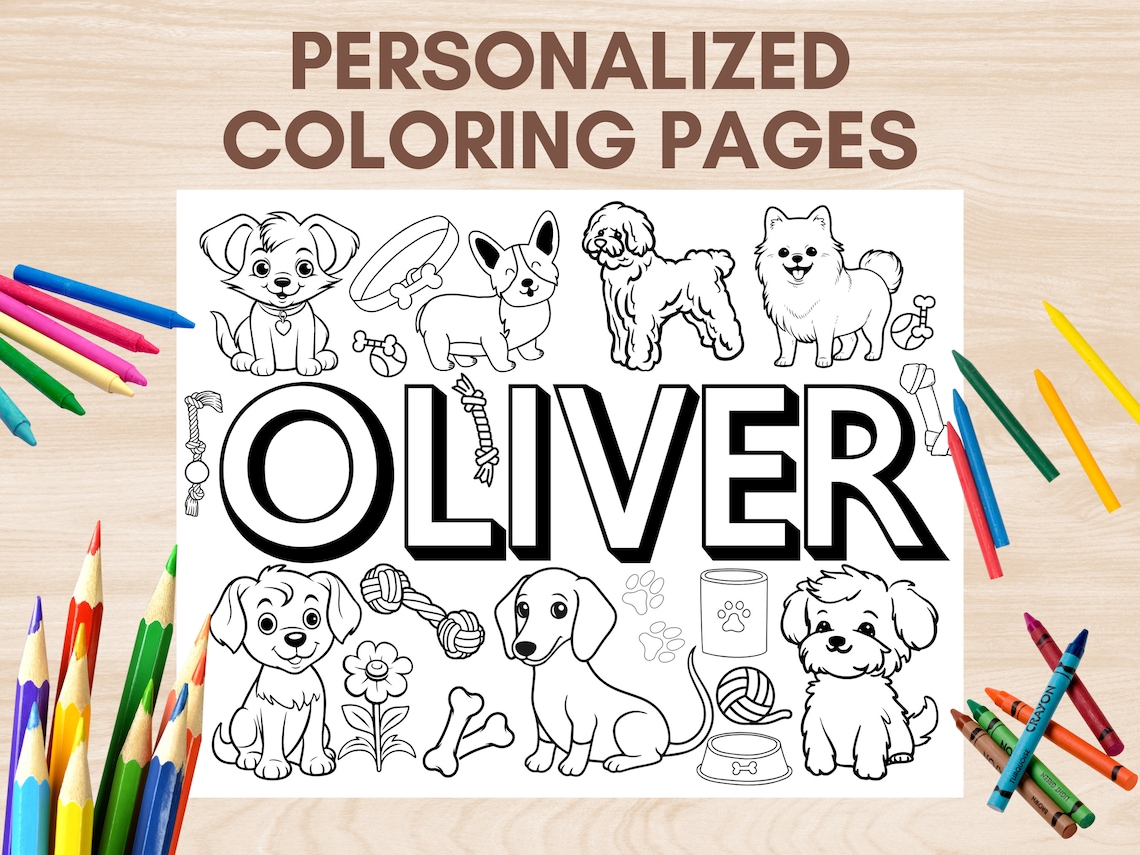 Customizable Coloring Pages for Kids Personalized Coloring Pages for ...