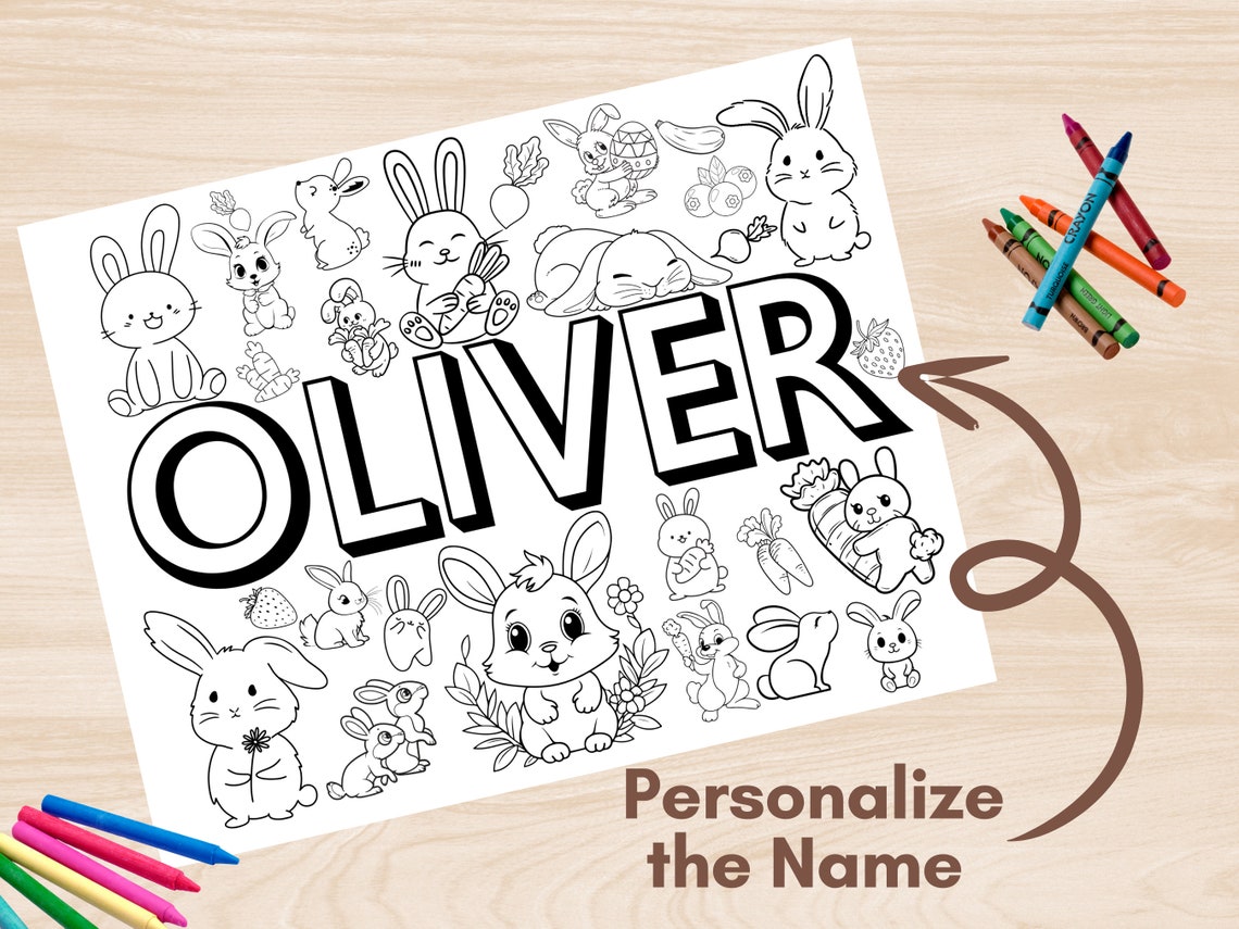 Customizable Coloring Pages for Kids Personalized Coloring Pages for ...
