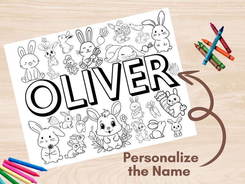 Customizable Coloring Pages for Kids Personalized Coloring Pages for ...