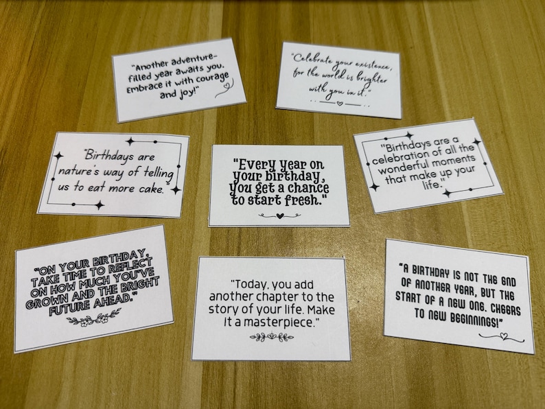 Printable Birthday Quote Cards: Journal & Collage Ephemera (digital ...