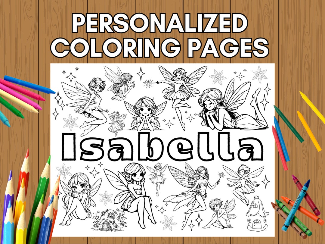 Customizable Coloring Pages for Kids Personalized Coloring Pages for ...