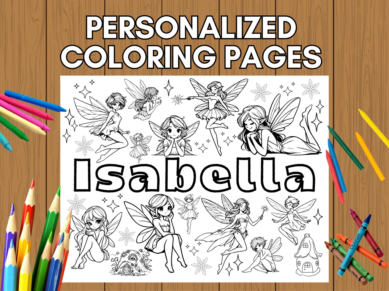 Customizable Coloring Pages for Kids Personalized Coloring Pages for ...