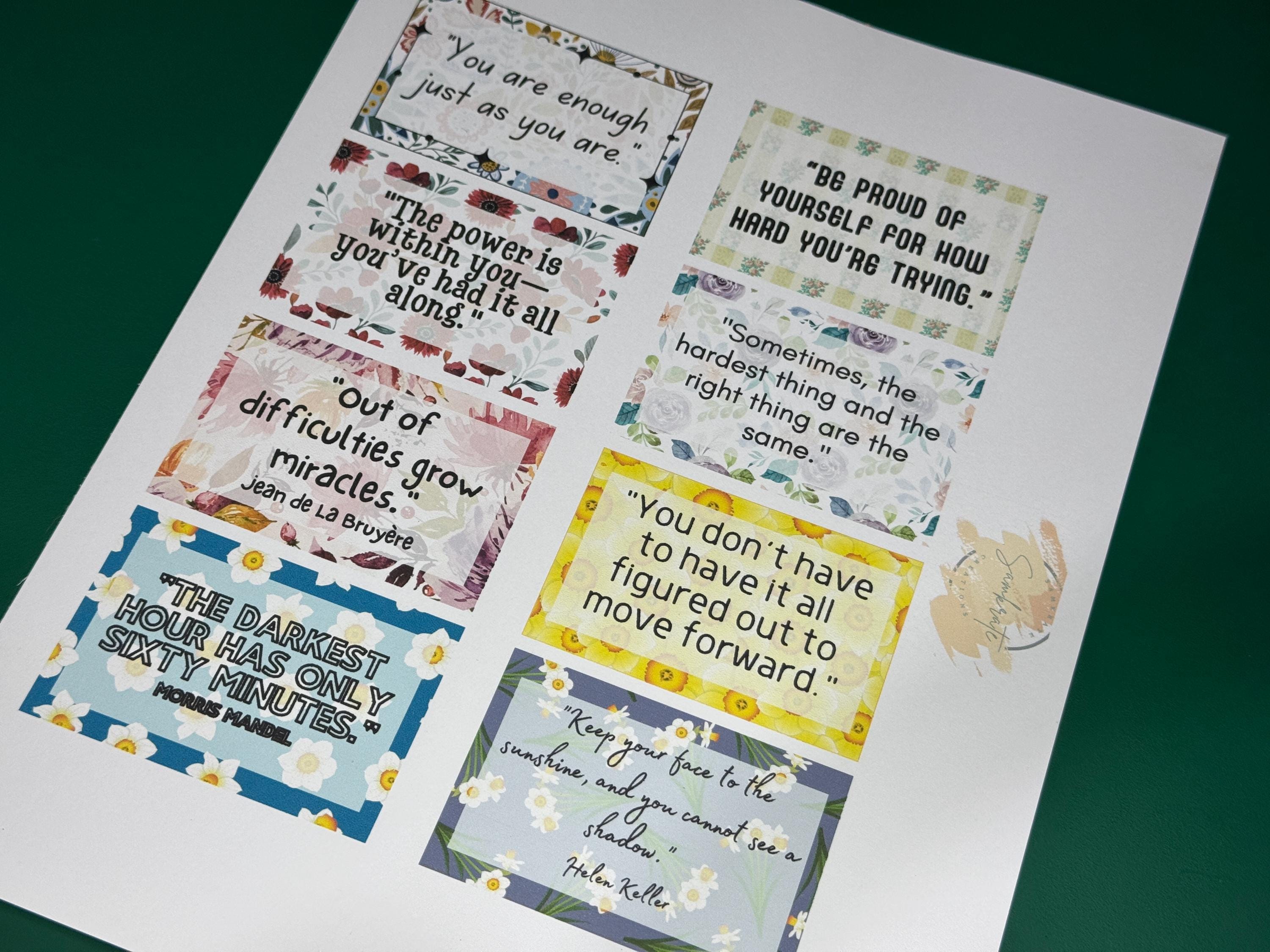 112 Printable Encouraging Quote Cards, Encouraging Cards, Journal ...