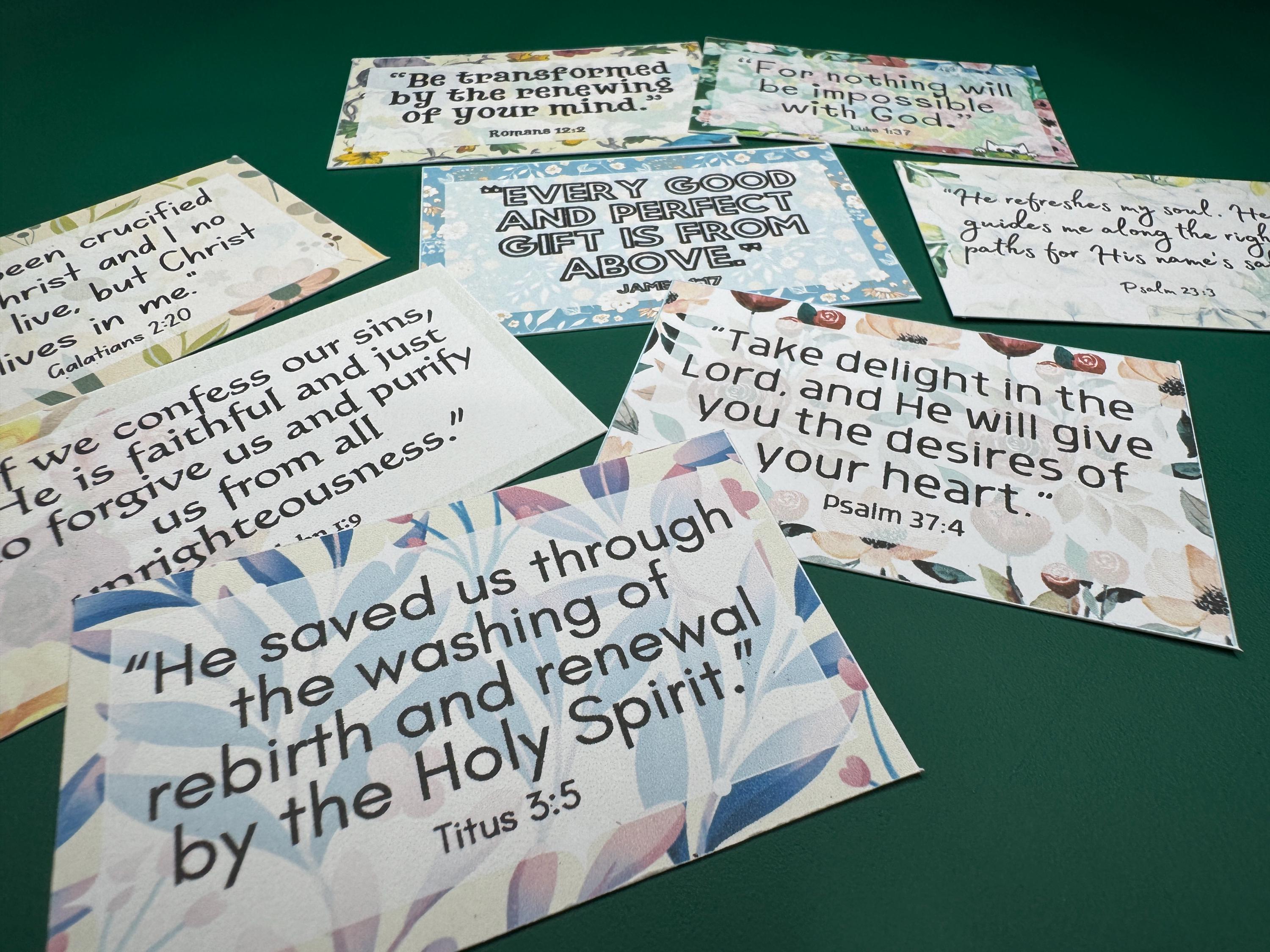 110 New Beginnings Bible Verse Cards: Printable Scripture (digital ...