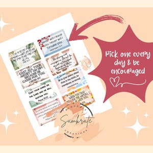 110 Encouraging Bible Verse Cards Printable Scripture Cards Printable ...