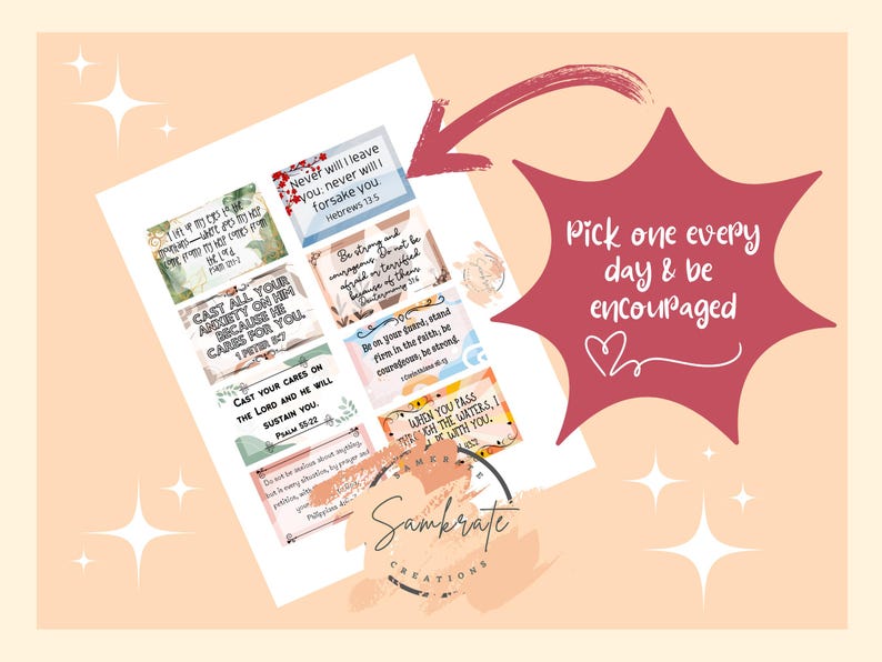 112 Printable Bible Verse Cards: Encouraging Scripture (digital ...