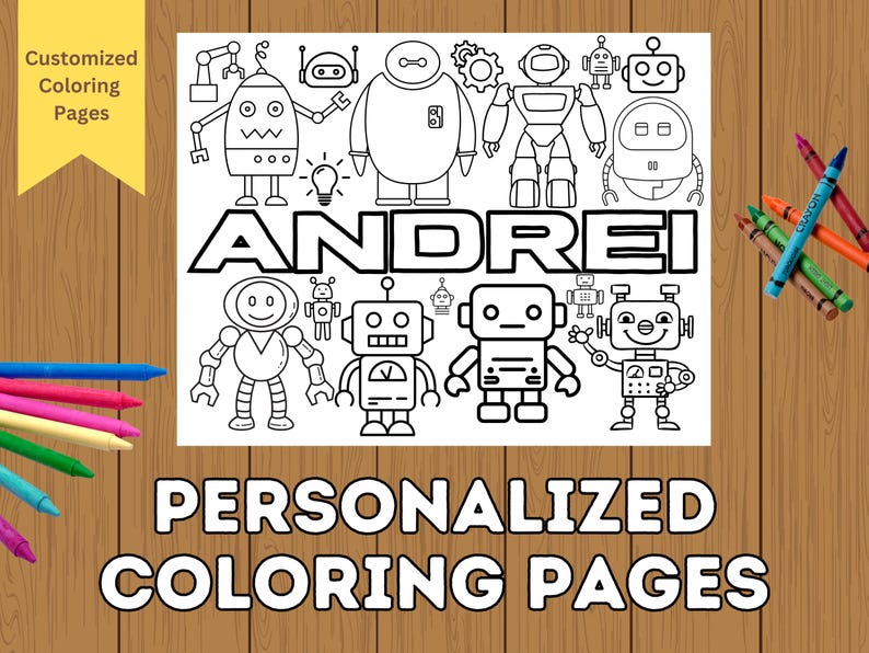 Customizable Coloring Pages for Kids Personalized Coloring Pages for ...