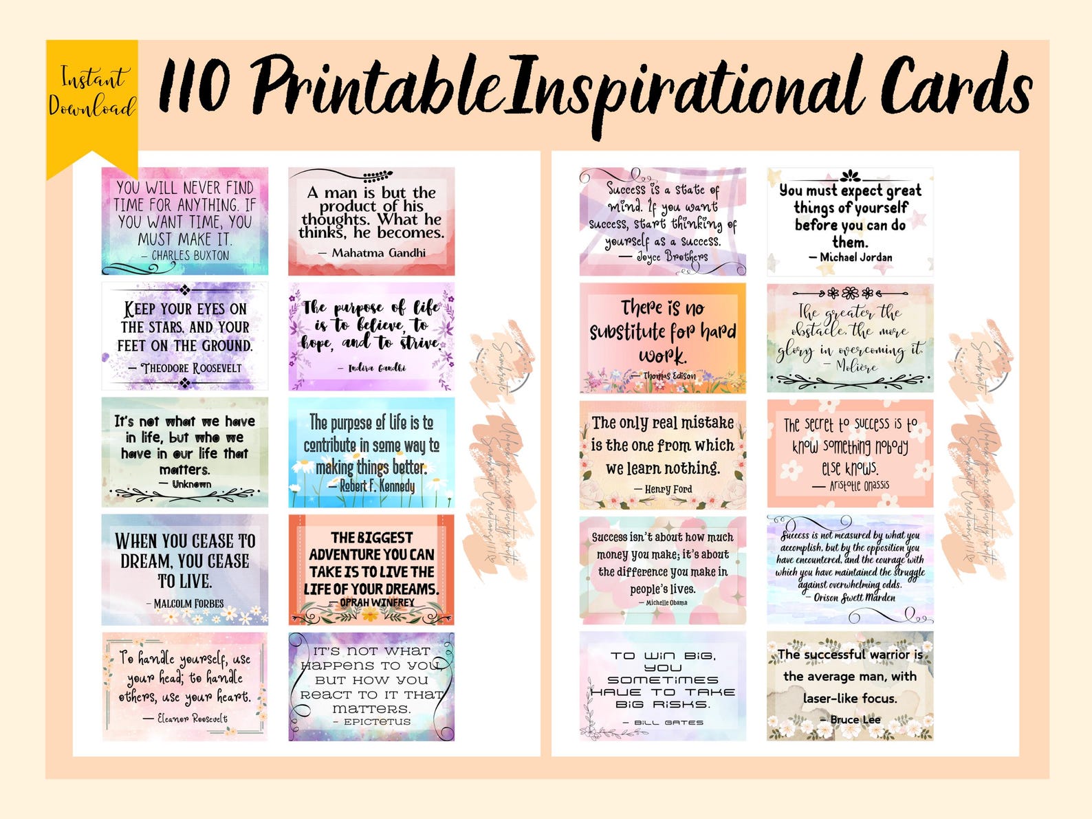 Printable Inspirational Quotes Cards, Collage Ephemera, Quotes From ...