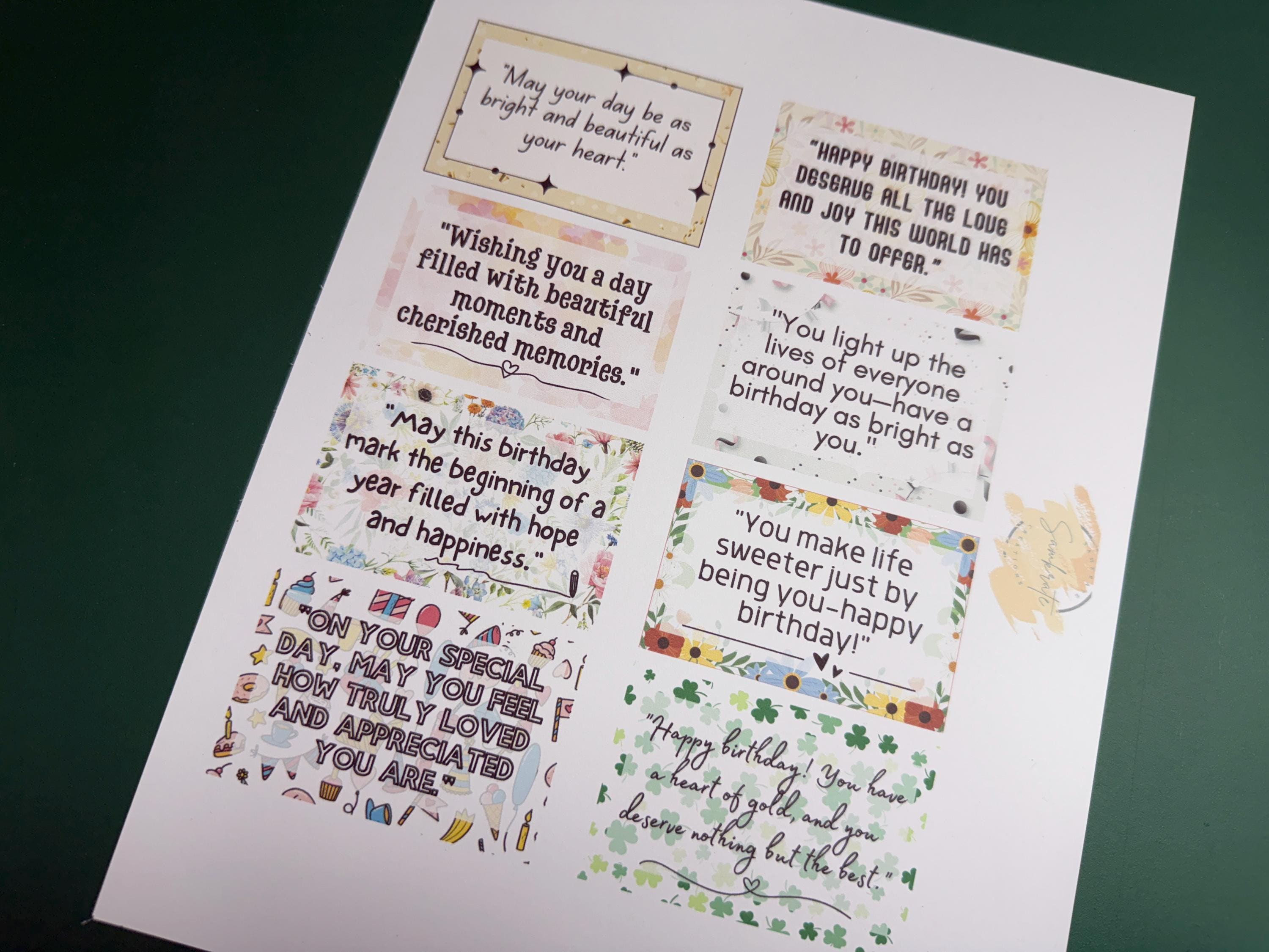 112 Printable Heartfelt Birthday Quote Cards (digital Download) - Etsy