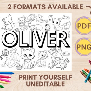 Customizable Coloring Pages for Kids Personalized Coloring Pages for ...