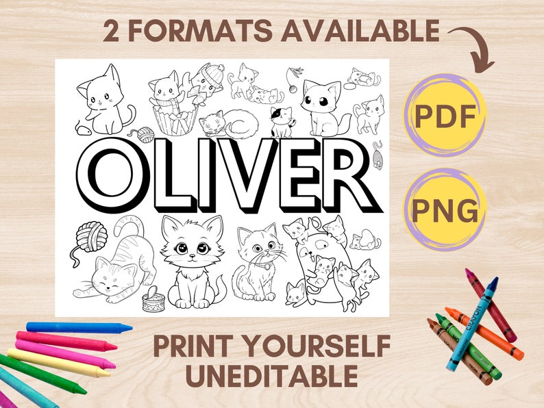 Customizable Coloring Pages for Kids Personalized Coloring Pages for ...