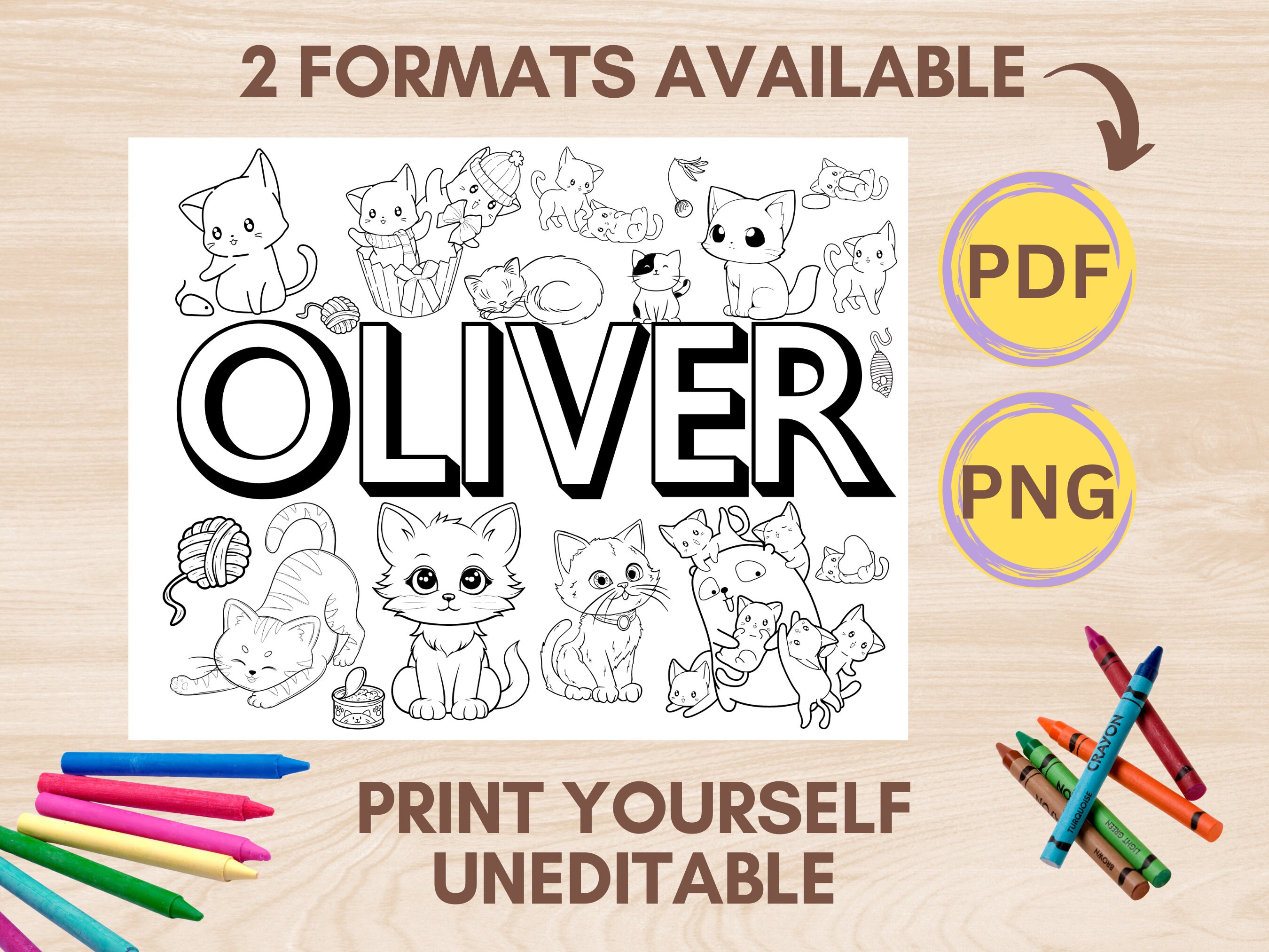 Customizable Coloring Pages for Kids Personalized Coloring Pages for ...