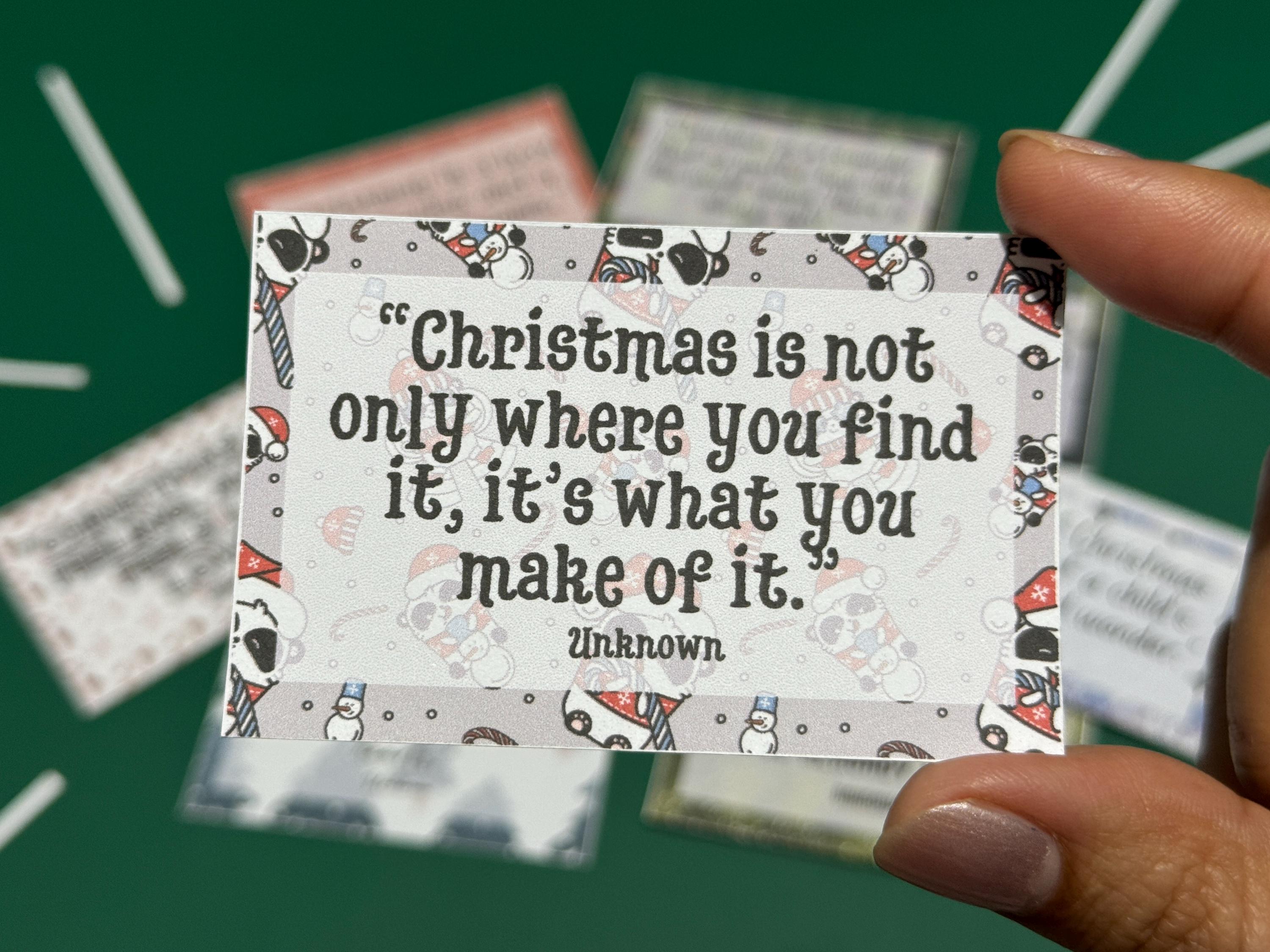 110 Printable Christmas Quote Cards, Holiday Cards, Xmas Quotes Cards ...